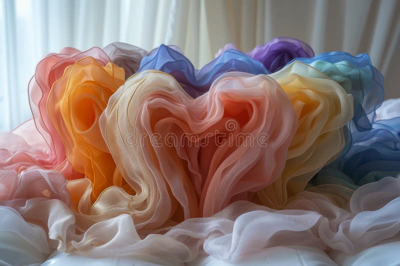 Bright Colorful Rainbow Colored Fabric with Elements of Sewn Patterns ...