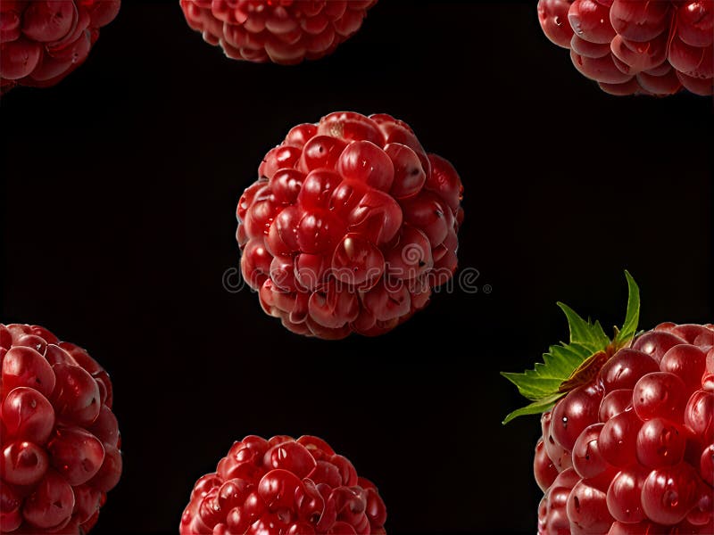 Bright and Colorful Raspberry Wallpaper Stock Illustration ...