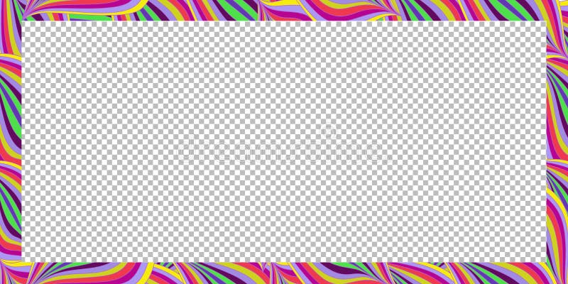 Bright Colorful Rectangle Frame. Summer Pattern with Abstract Waves or ...