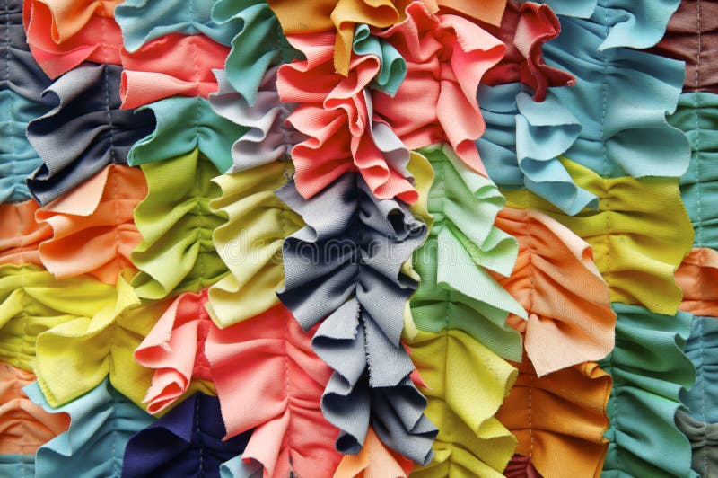 Ruffled Fabric Pleated Fashion Texture Stock Photo - Image of luxury ...
