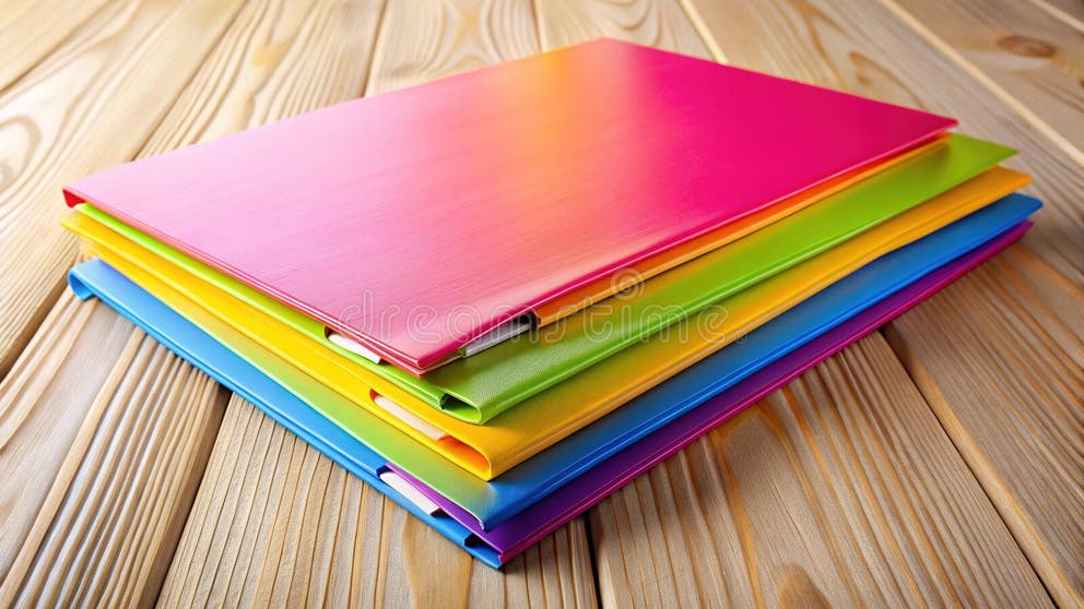 Bright Colorful School Folder BacktoSchool Essentials for Primary ...