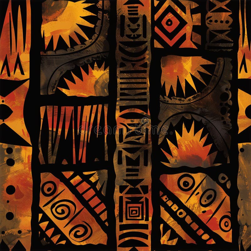 Bright Colorful Seamless Geometric African Patterns. Endless Tile ...