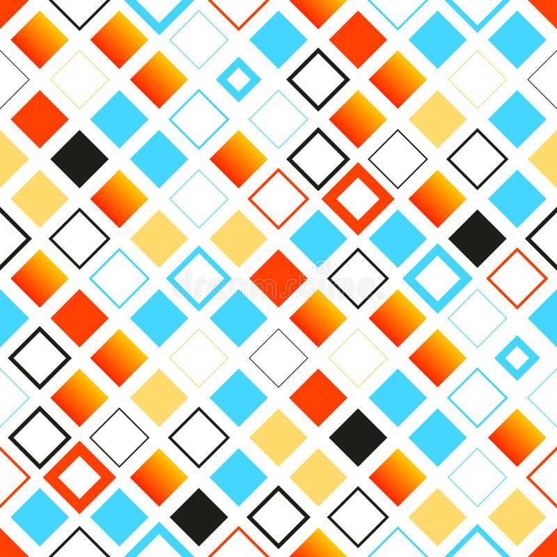 Bright Colorful Seamless Geometric Pattern with Stock Vector ...