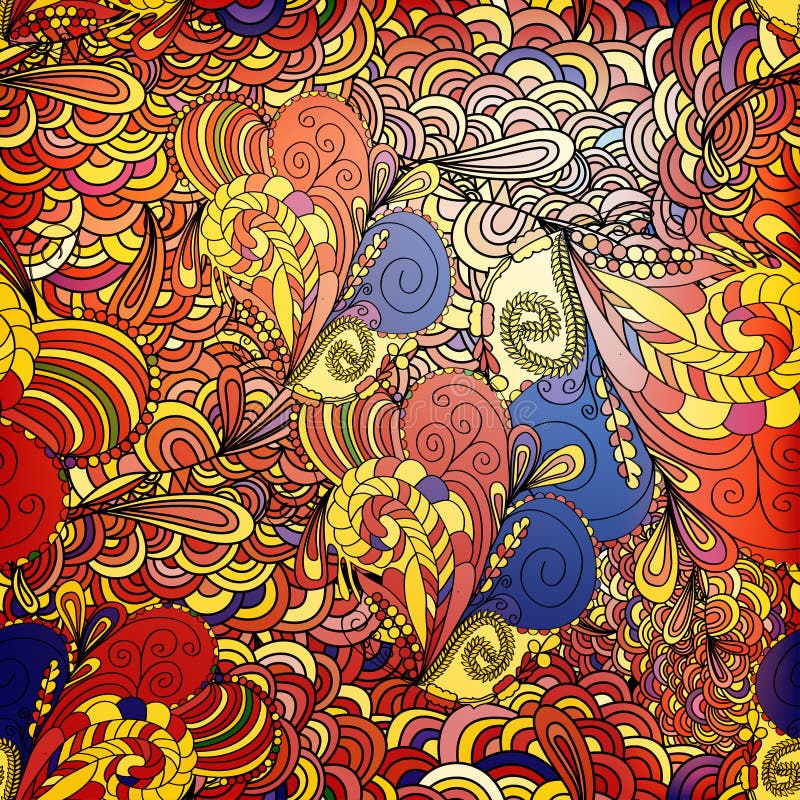 Bright Colorful Seamless Pattern Stock Vector - Illustration of lace ...