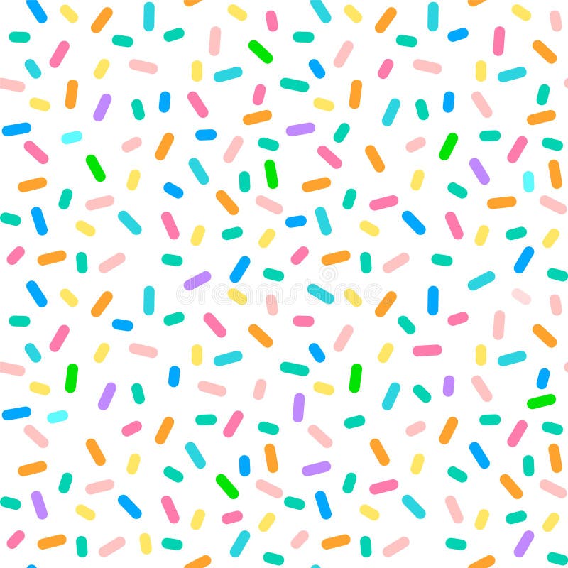 Birthday Cake Sprinkles Mix - Seamless Pattern in Vector Stock Vector ...