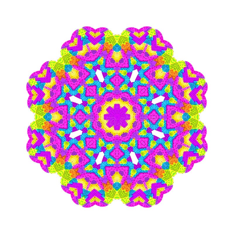 Bright Colorful Shape with Abstract Pattern Stock Illustration ...