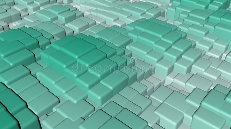 Bright Colorful Shiny Solid Squares Floating in a Wavy Shape Background ...