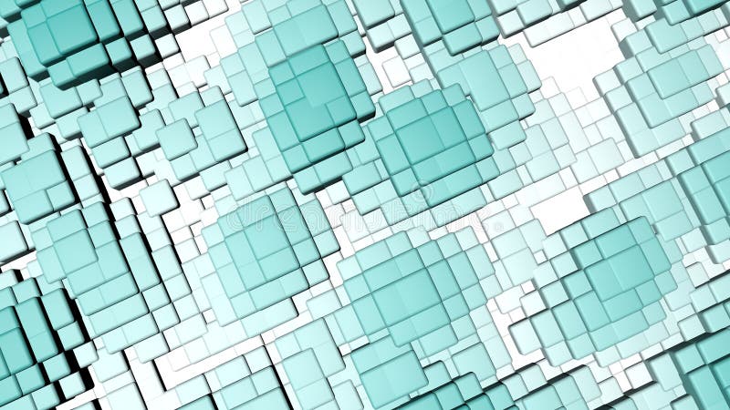 Bright Colorful Shiny Solid Squares Floating in a Wavy Shape Background ...
