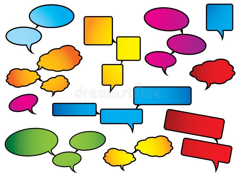 Bright And Colorful Speech Bubbles Picture. Image: 9472964