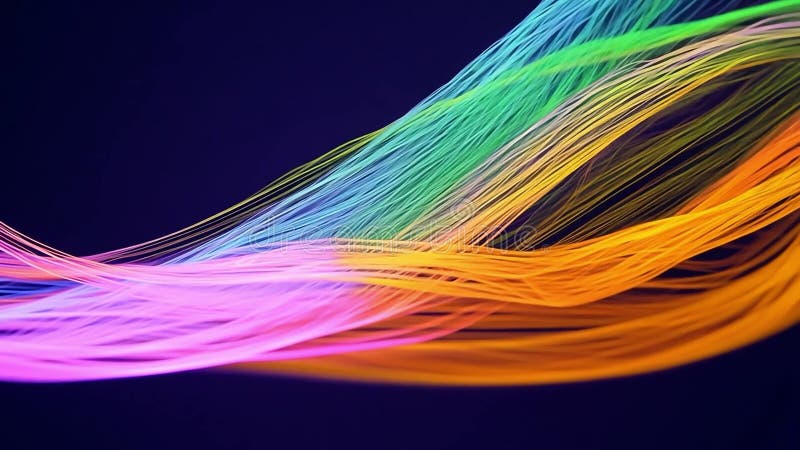 Rainbow Threads Flowing, Light Stock Illustration - Illustration of ...