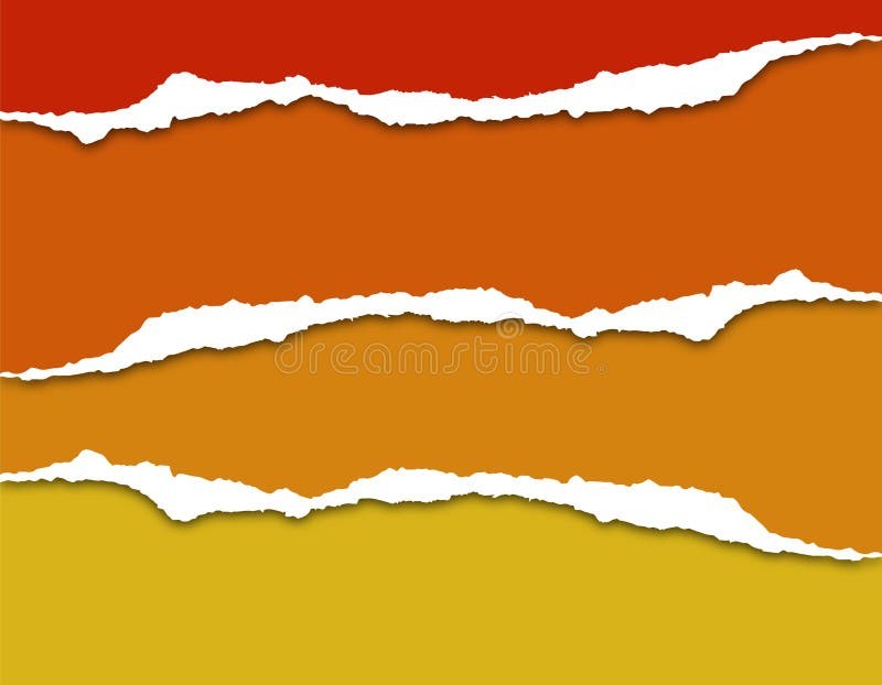 Bright Colorful Torn Paper Background with Shadow Stock Illustration ...