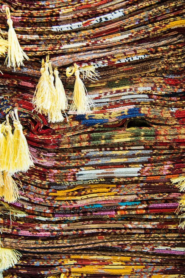 Bright, Colorful Turkish Fabrics, Bedspreads and Kerchiefs with ...