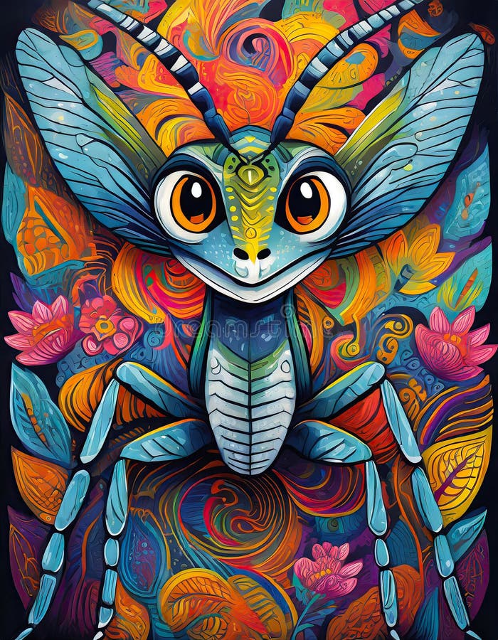 Bright Colorful and Vibrant Poster Illustration Stock Illustration ...