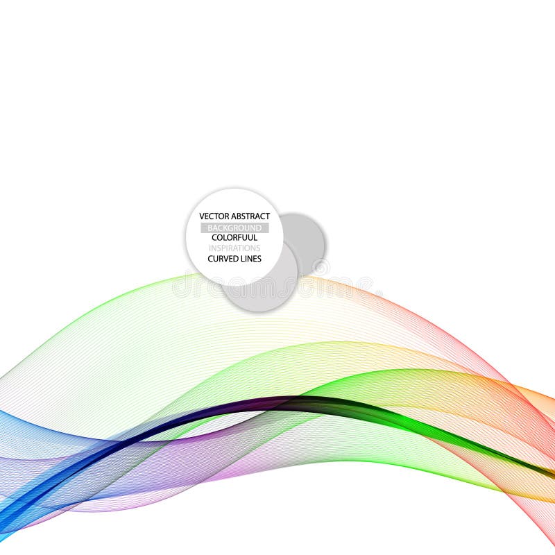 Abstract Bright Wave Isolated on White Background. Vector Illustration ...