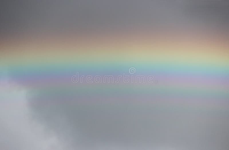 Bright Colorful Wide Rainbow after the Storm in the Gray Sky. Stock ...