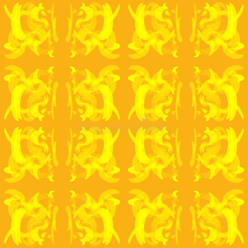 Bright and Colorful Yellow Decorative Ornament. Stock Illustration ...