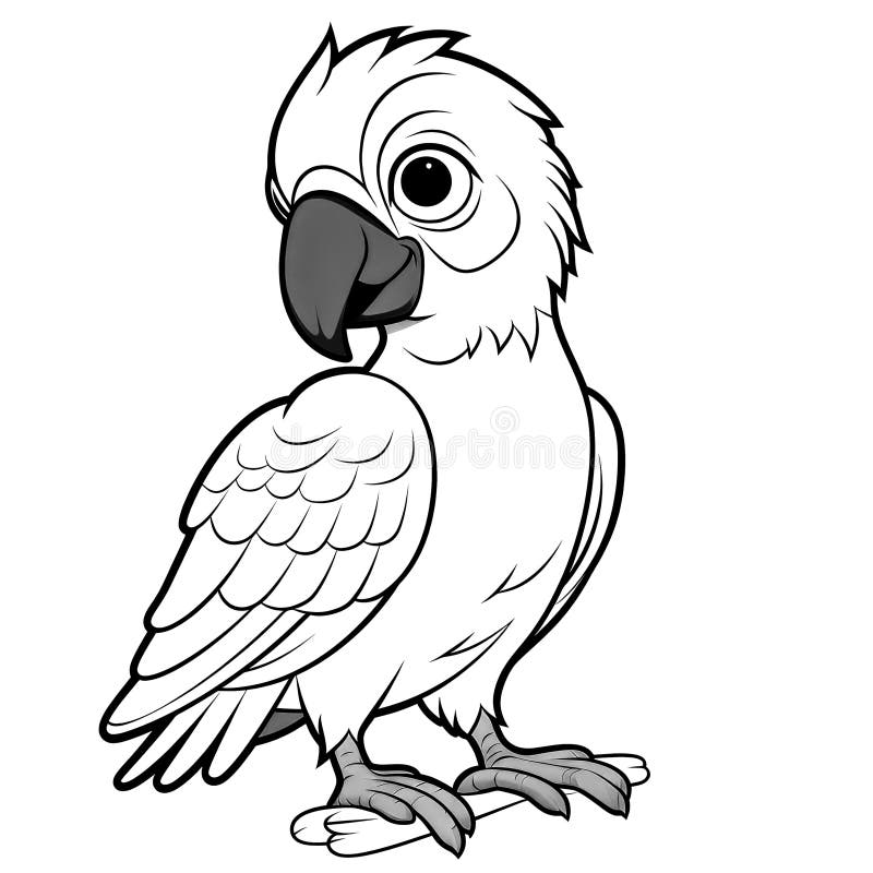 Bright Coloring Book for Children with the Image of Various Birds ...