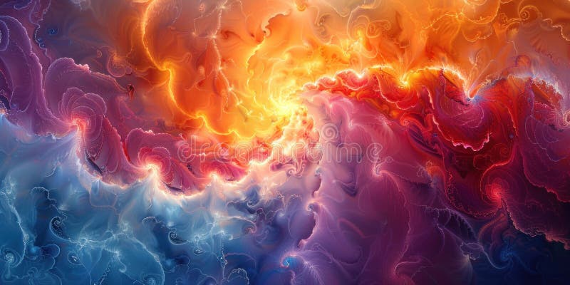 Bright Colors Blend Together, Creating a Mesmerizing Cosmic Display in ...