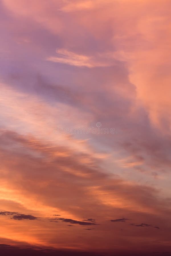 Bright Colors of the Evening Sky Stock Image - Image of cloud ...
