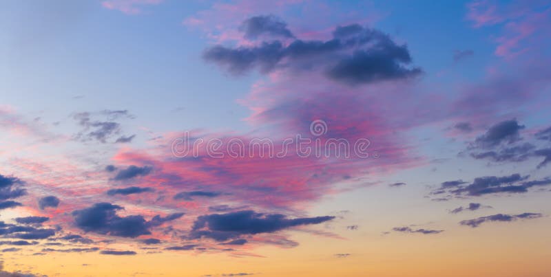 Bright Colors of the Evening Sky Stock Photo - Image of blue, colors ...
