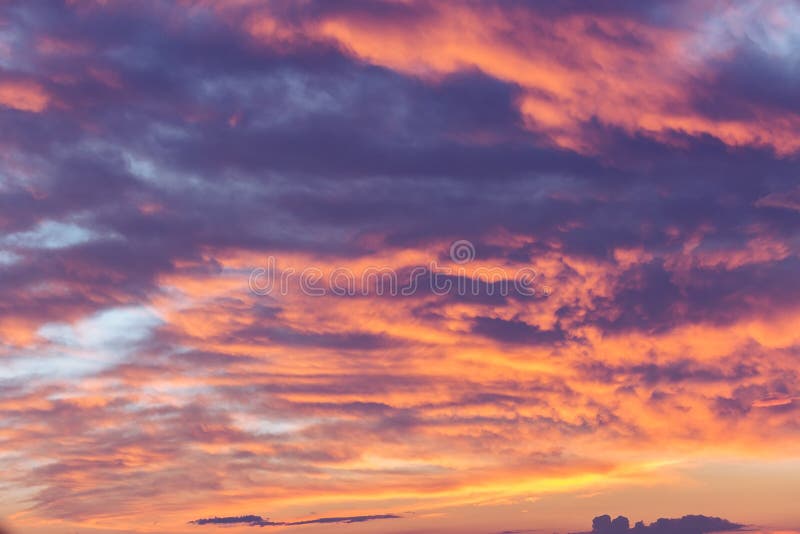 Bright Colors of the Evening Sky Stock Photo - Image of horizontal ...