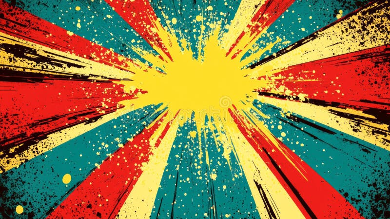 Bright Colors Explode from a Central Yellow Point, Creating an Eye ...