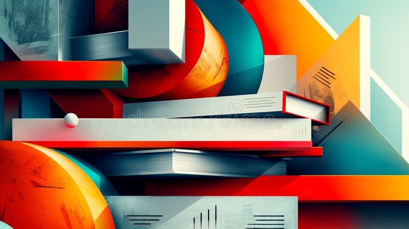 Dynamic Interplay of Shapes and Colors in an Abstract Composition at ...