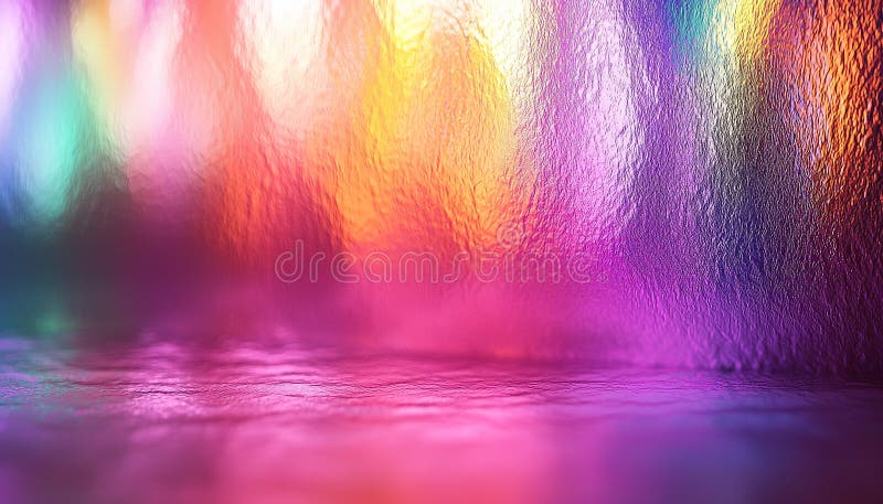 Bright Colors Glowing on Stage, Futuristic Purple Backdrop Generated by ...