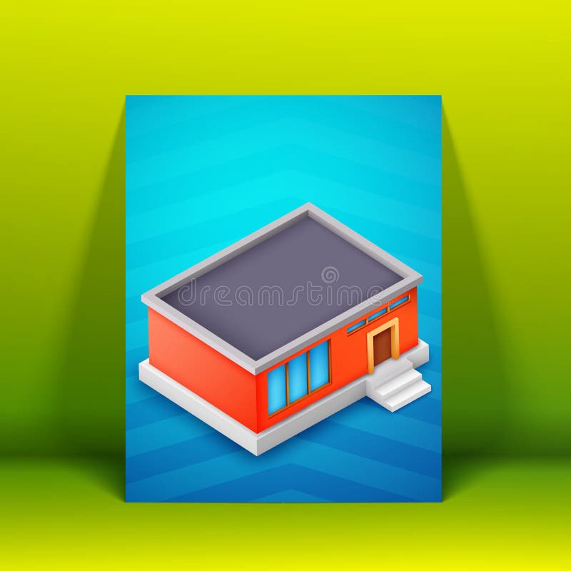 Bright Colors Industrial Building Composition Stock Vector ...