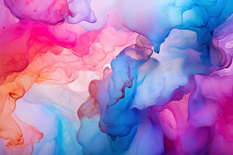 Bright Colors Mix in Water Beautiful Abstract Background Stock Image ...