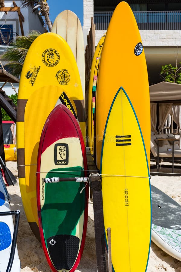 Bright Colors of Surf Boards at a Beach Resort Editorial Image - Image ...