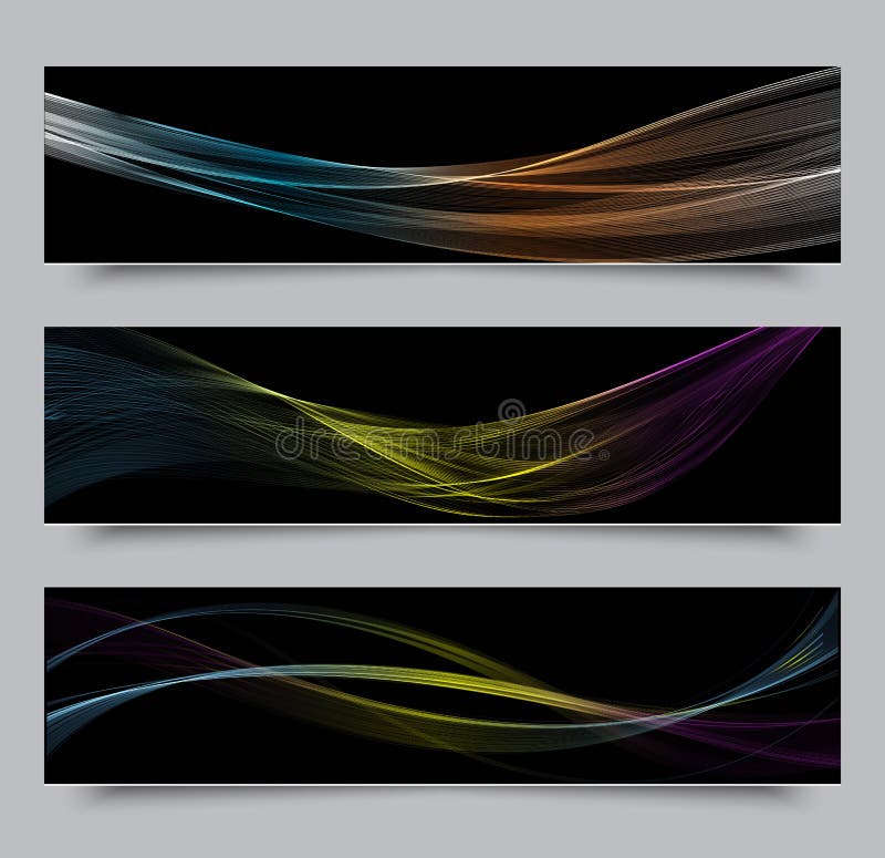 Bright Colors Wave.Vector Horizontal Banner Stock Vector - Illustration ...