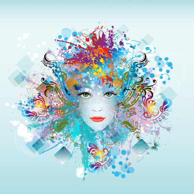 Abstract Vector Multicolored Wavy Shaded Background With Bright Colors ...