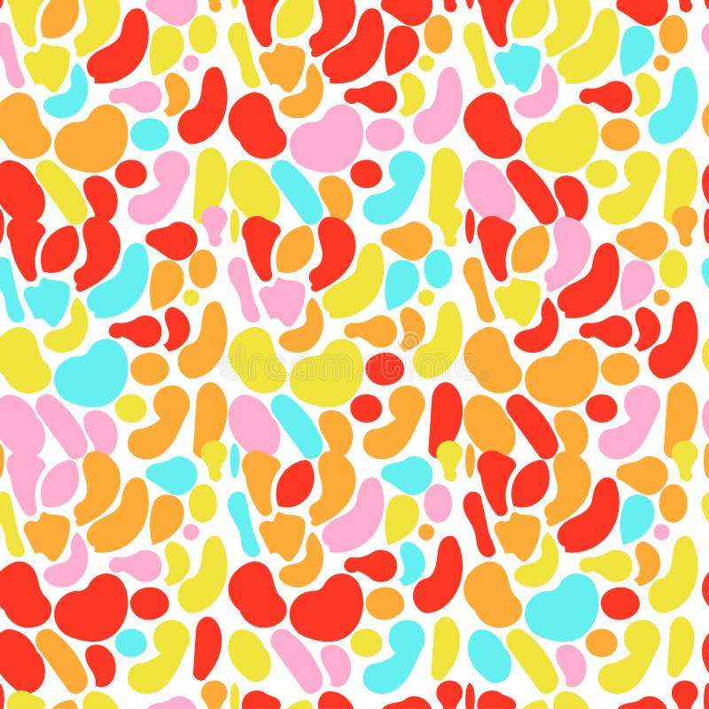 Bright Colour Abstract Shapes in Seamless Pattern Background Stock ...
