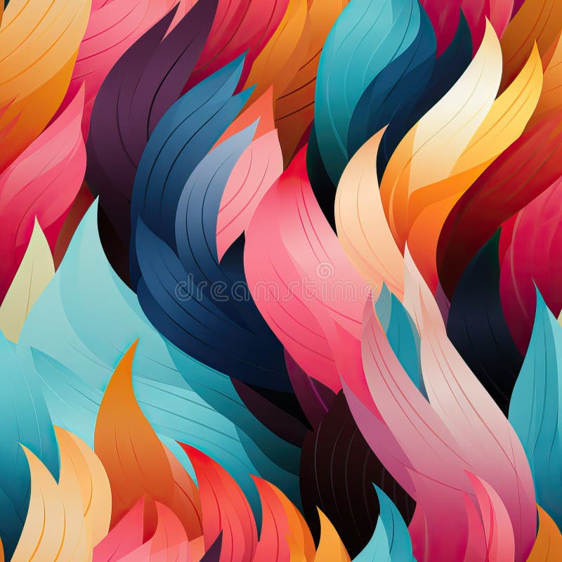 Bright and Colourful Fendi Textile Seamless Pattern AI Generated Stock ...