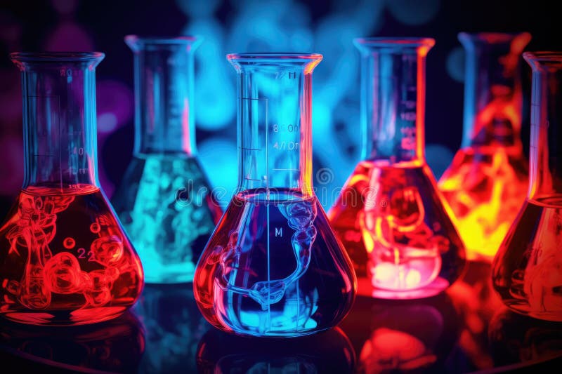 Bright Colourful Glass Objects of Different Shapes in Neon Colours ...