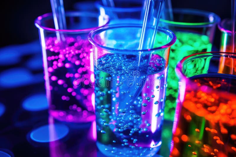 Bright Colourful Glass Objects of Different Shapes in Neon Colours ...
