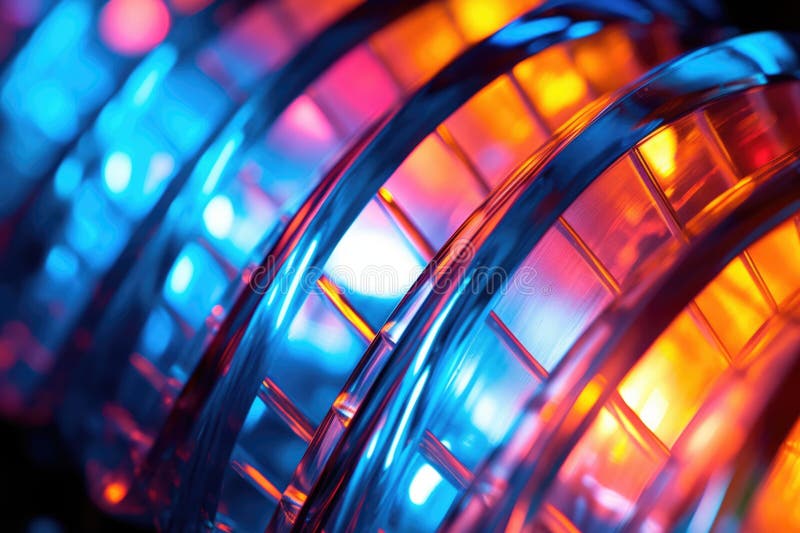 Bright Colourful Glass Objects of Different Shapes in Neon Colours ...