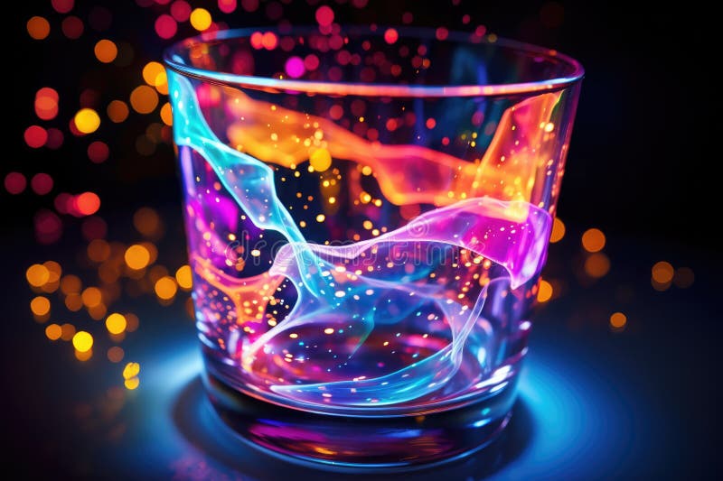 Bright Colourful Glass Objects of Different Shapes in Neon Colours ...