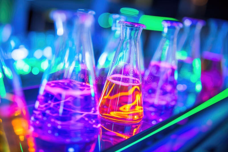 Bright Colourful Glass Objects of Different Shapes in Neon Colours ...