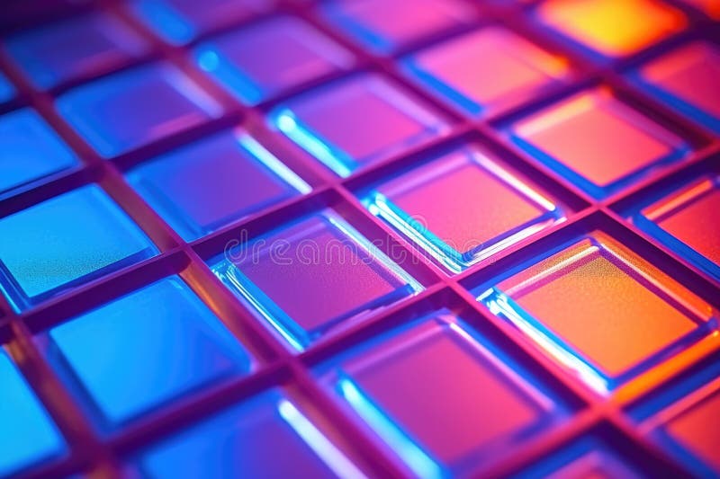 Bright Colourful Glass Objects of Different Shapes in Neon Colours ...