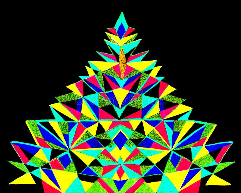 Spiky gel pen drawing stock illustration. Illustration of colorful ...