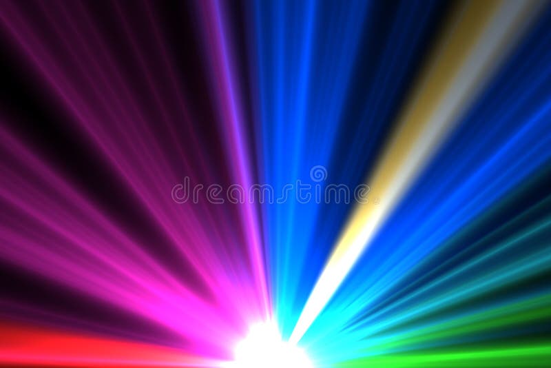 Bright Colourful Laser Beams Shining Stock Illustration - Illustration ...