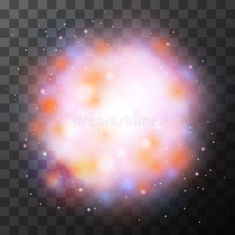 Bright Colourful Magic Lighting Effect on Transparent Background Stock ...