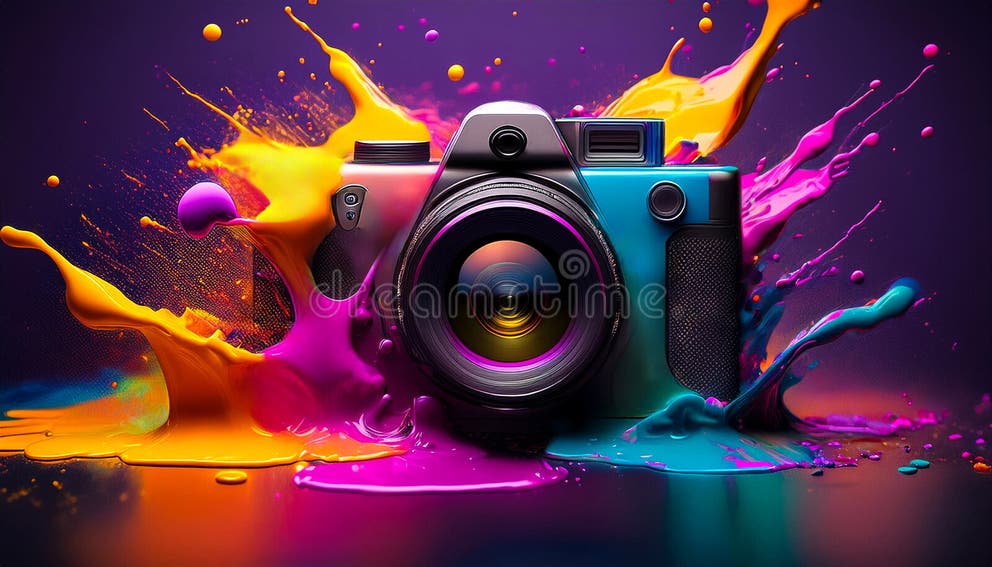 Camera Splash Paint Stock Illustrations – 1,699 Camera Splash Paint ...