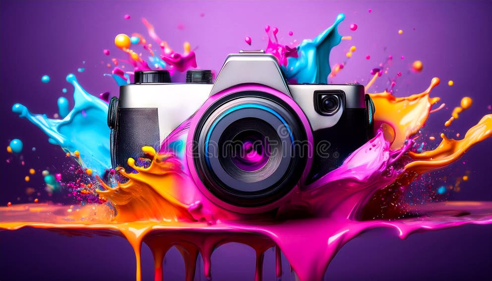 Camera Splash Paint Stock Illustrations – 1,699 Camera Splash Paint ...