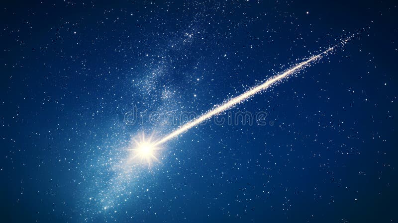 Celestial Comet Trail Cosmic Dust Nebula Starry Night Sky Background ...