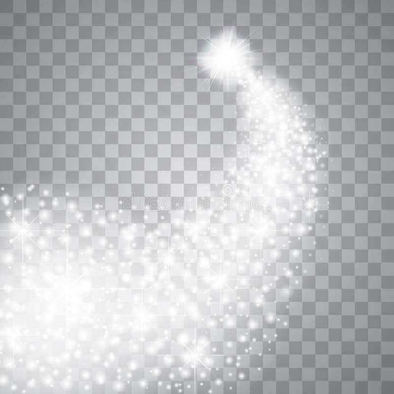 Bright Comet with Large Dust and Gas Trails . Vector Stock Vector ...