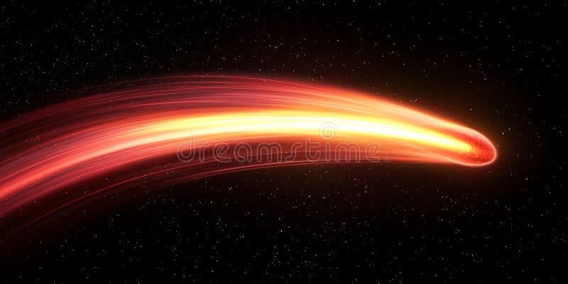3D Celestial Divine 300DPI, Generated AI Bright Comet Streaking Across ...