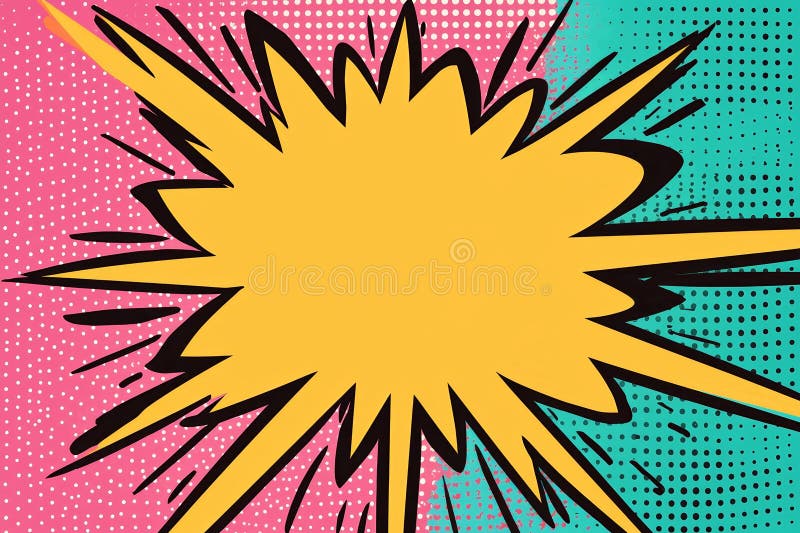 Bright Comic Background with Abstract Pop Art Design Stock Illustration ...